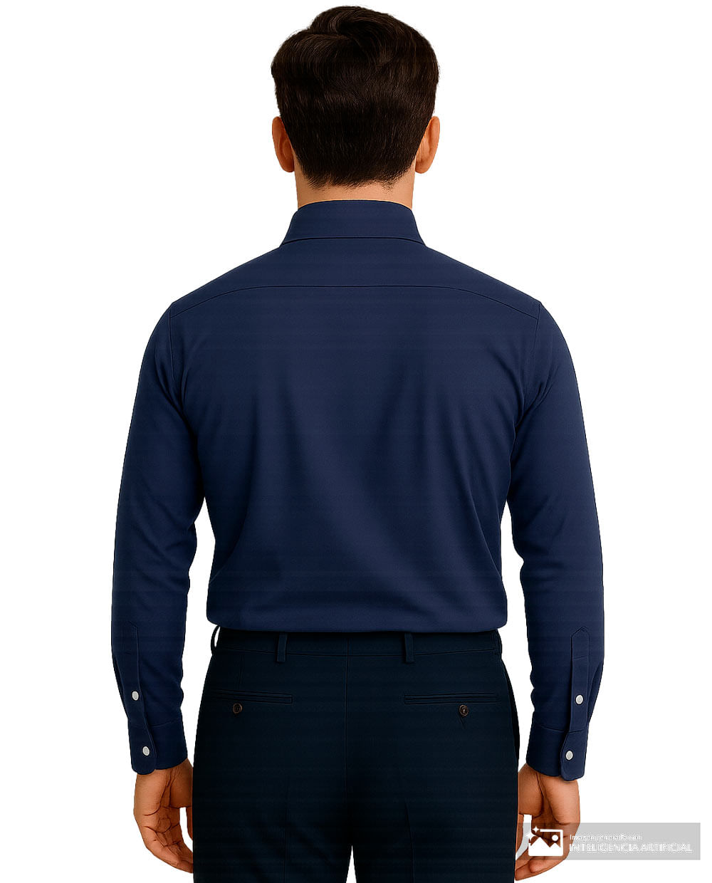 Camisa formal Carven custom fit azul navy sólida para hombre - Siman El ...