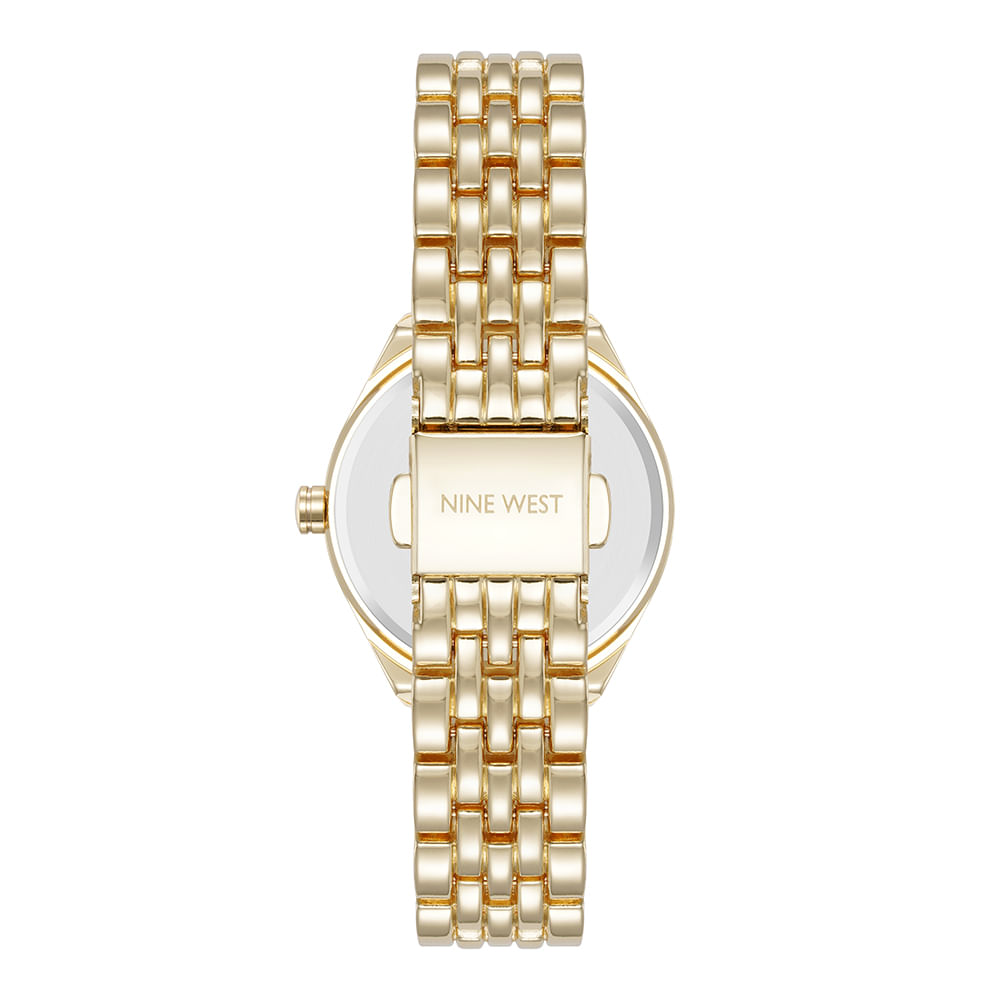 Reloj Nine West análogo de metal dorado para mujer - Siman Costa Rica