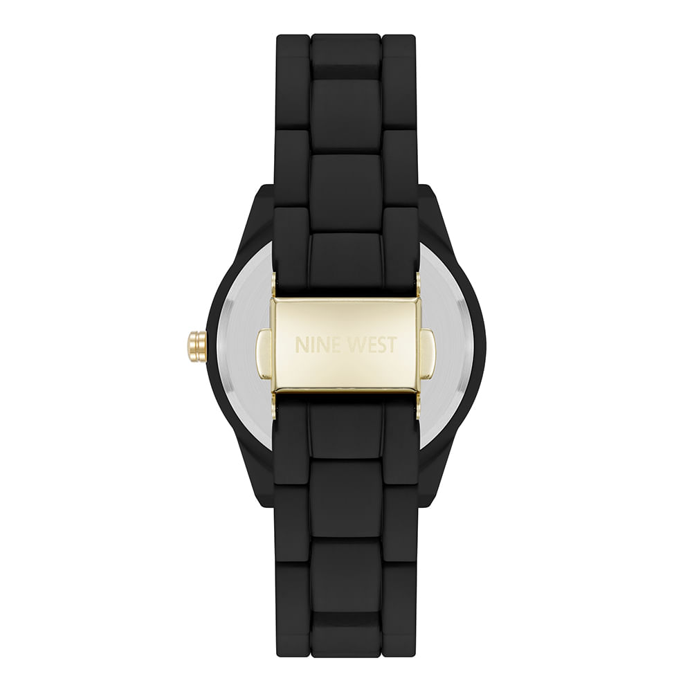 Reloj Nine West análogo de policarbonato color negro para mujer - Siman ...