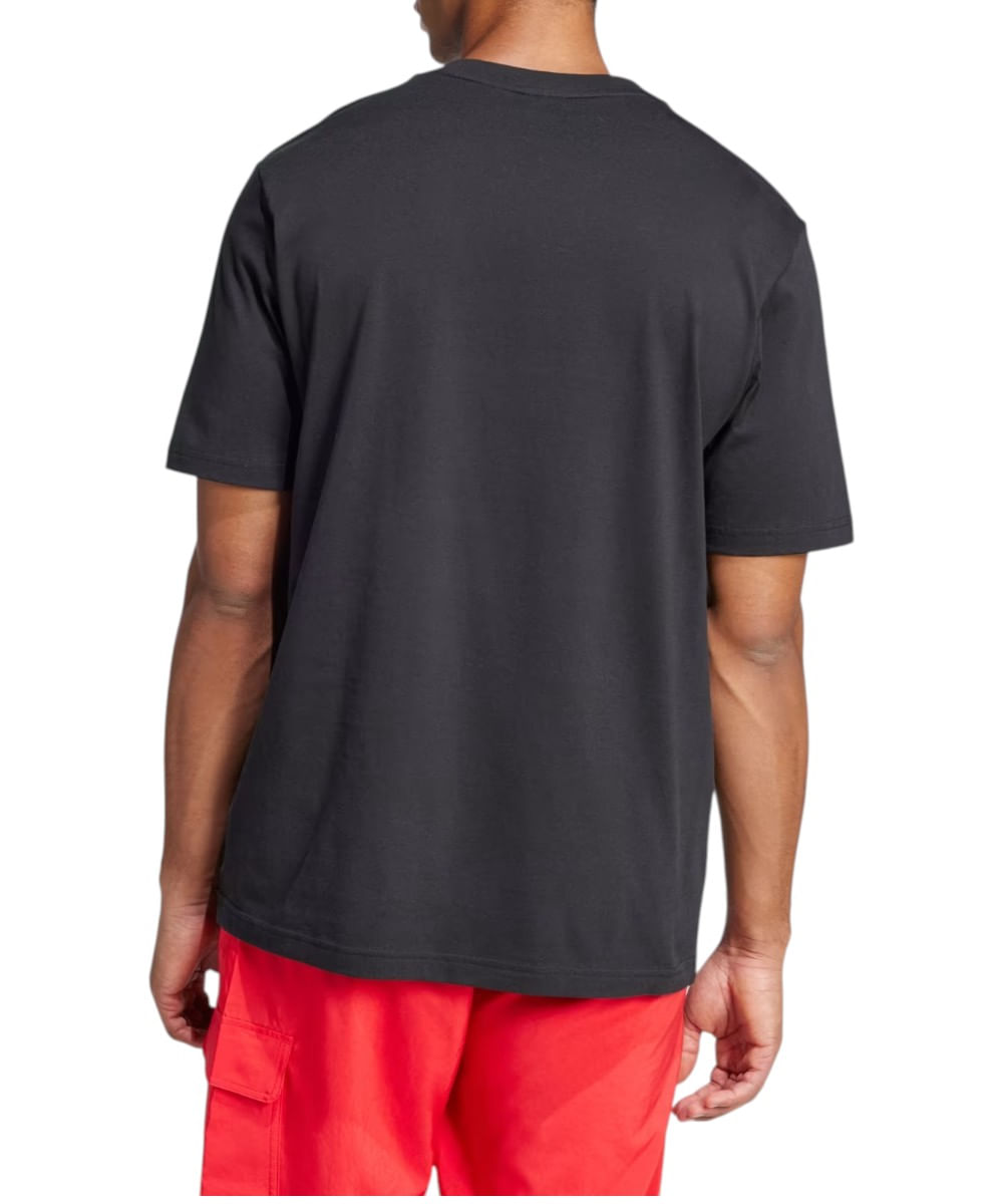 Camiseta deportiva Adidas essentials negra con estampado para hombre ...