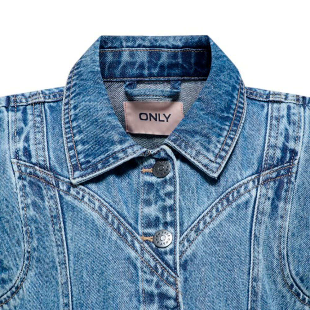 Chaleco azul medio medium blue denim de niña - Siman El Salvador