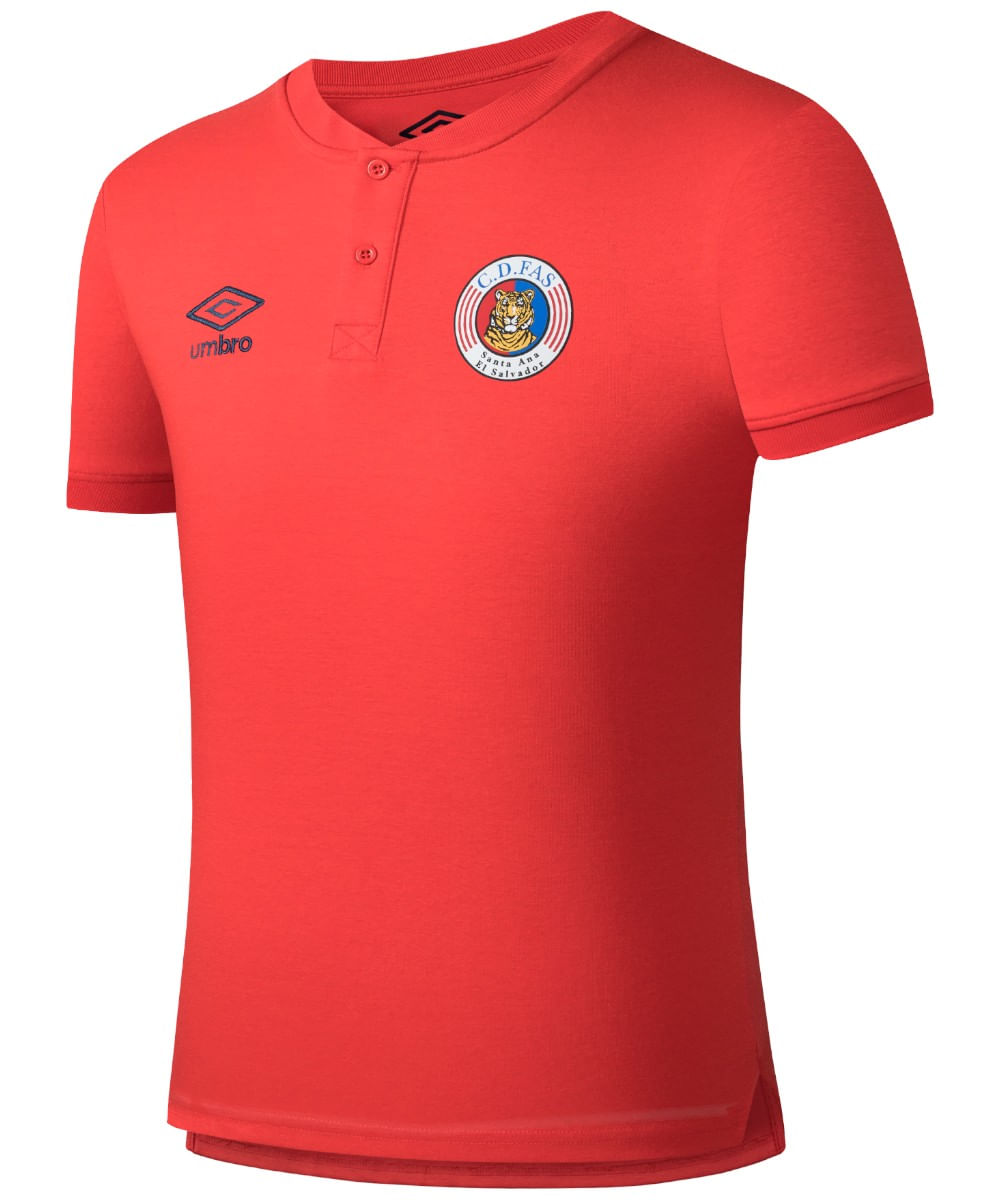 Camiseta henley Club Deportivo FAS roja 2025-2026 para hombre - Siman ...