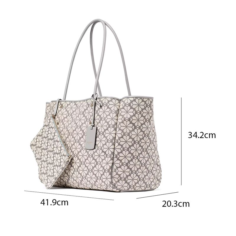 Cartera tote Kate Spade Spade flower Jacquard gris para mujer - Siman ...