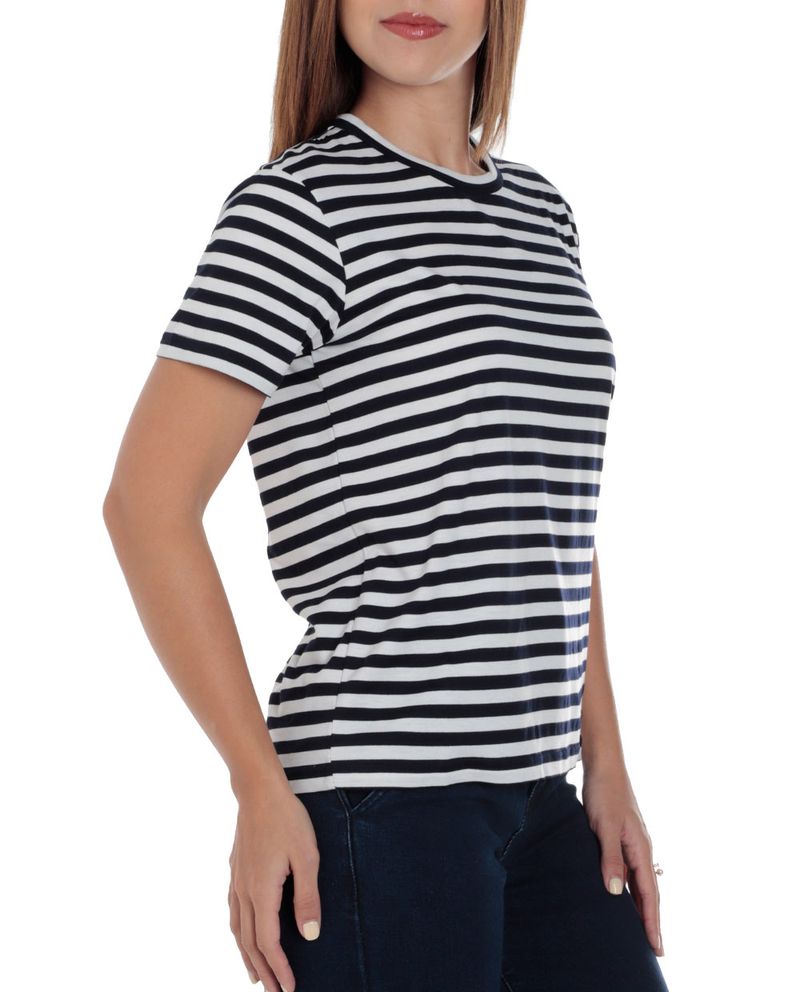 Camiseta Unexpected rayada manga corta para mujer - Siman Costa Rica