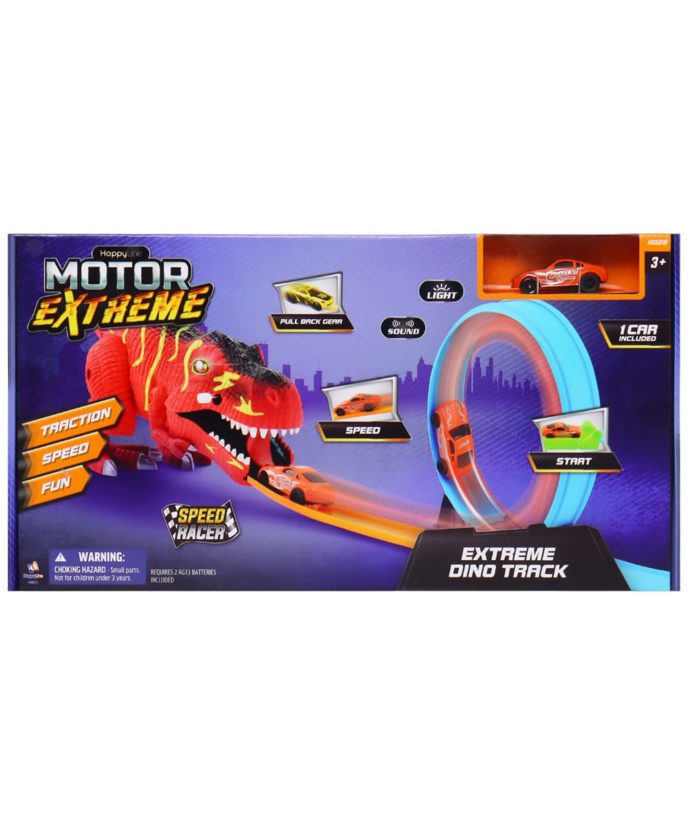 Motor extreme pista dinosaurio luz y sonido pull back surtido - Siman ...