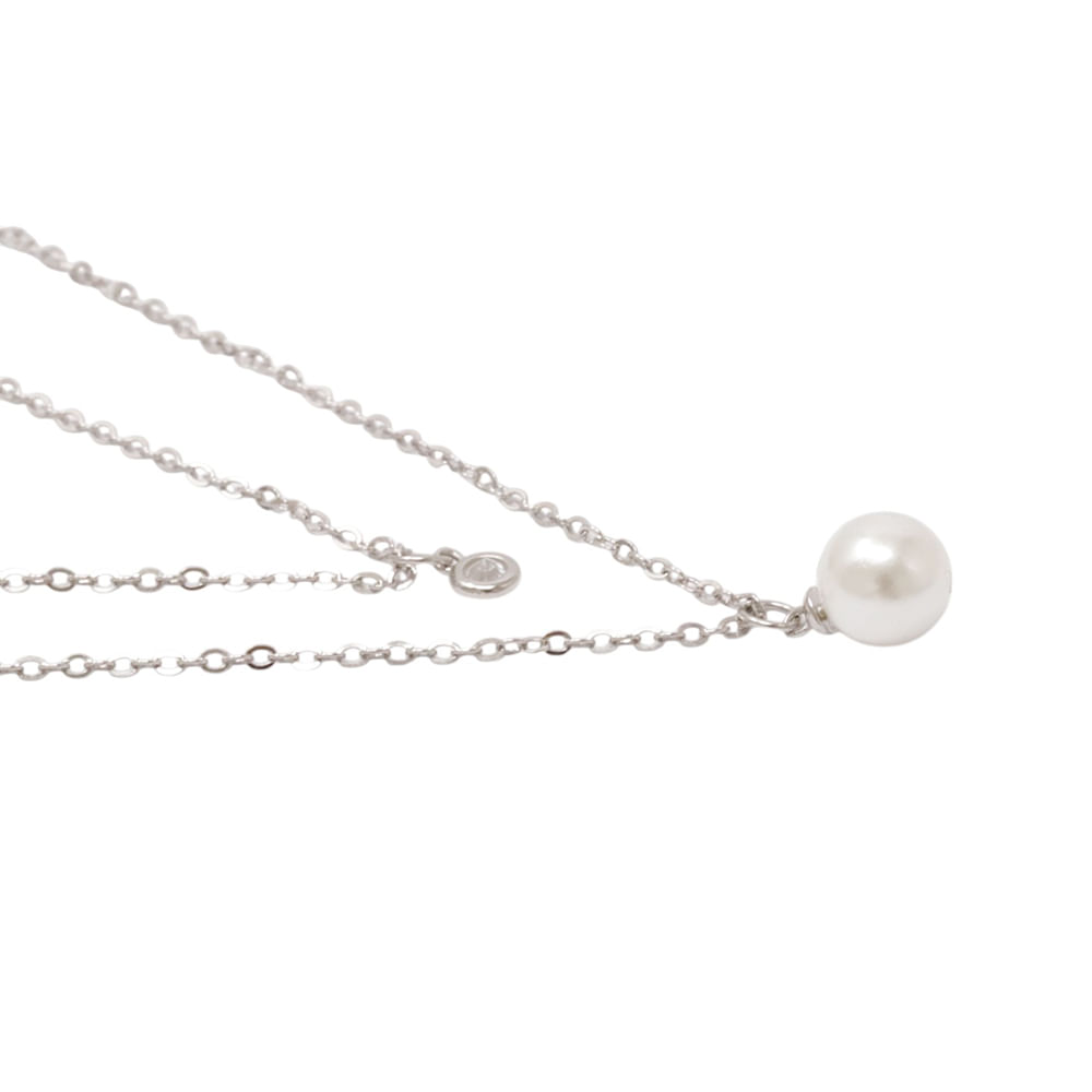 Collar doble de plata 4mm-45.72 cm para mujer - Siman Guatemala