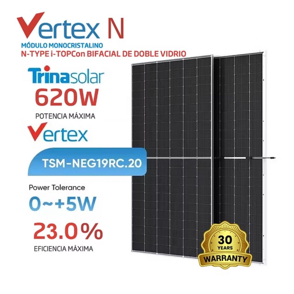 Panel solar Monocristalino Marca Trina Solar 620Watts - Siman El Salvador