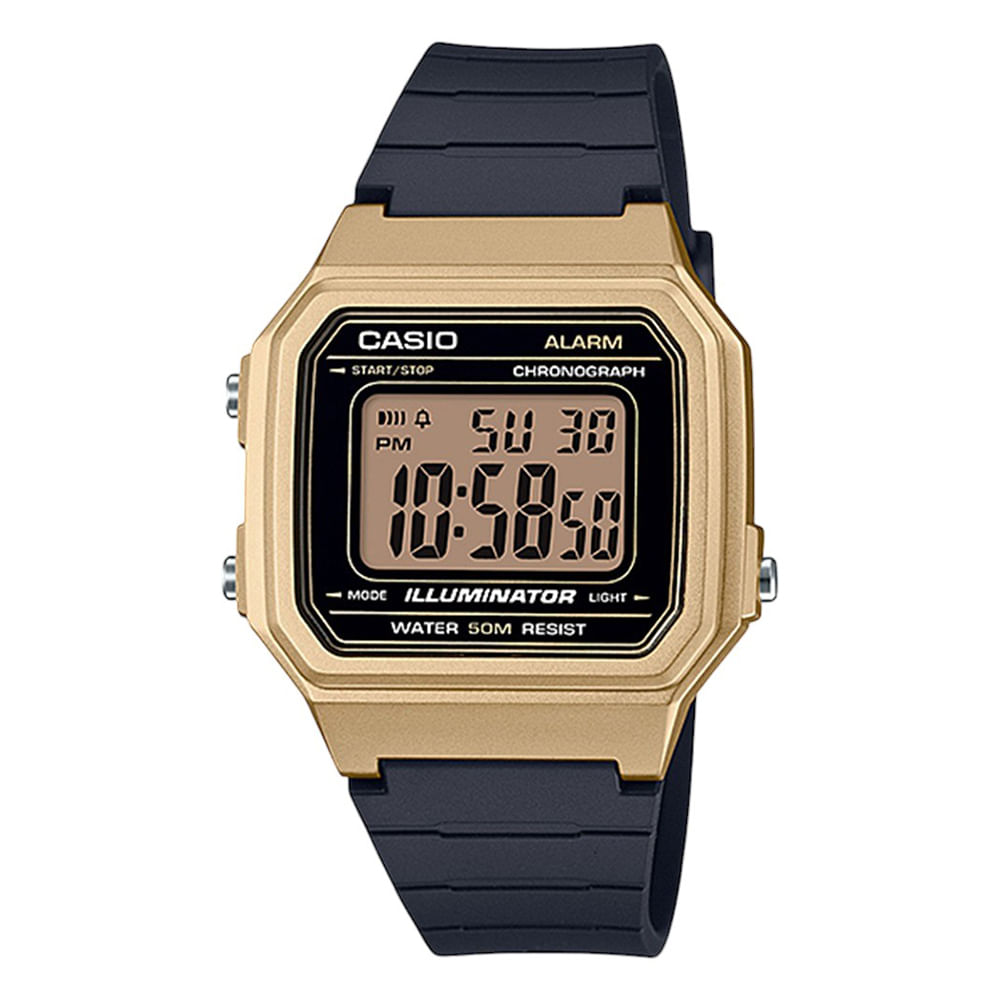 Reloj Casio digital de resina color negro y dorado para hombre - Siman ...