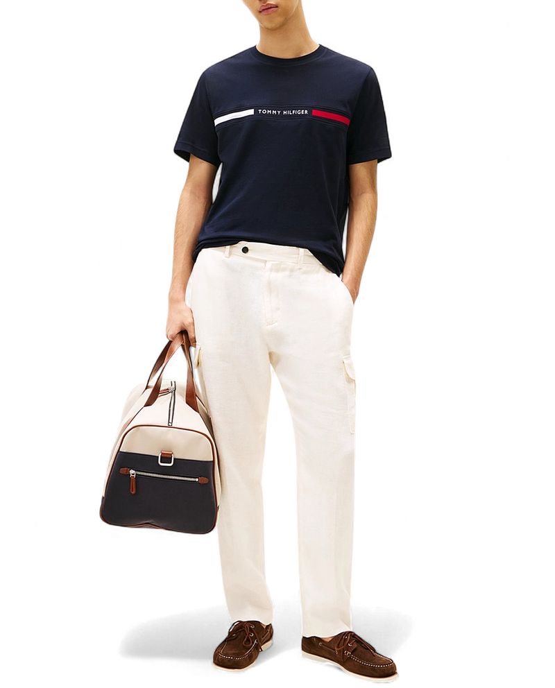 Camiseta Tommy Hilfiger regular fit azul estampada para hombre - Siman ...