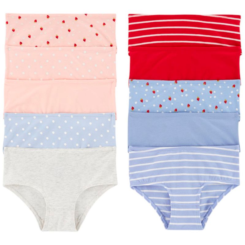 Set de 10 piezas de ropa interior multicolor con estampado para niña ...