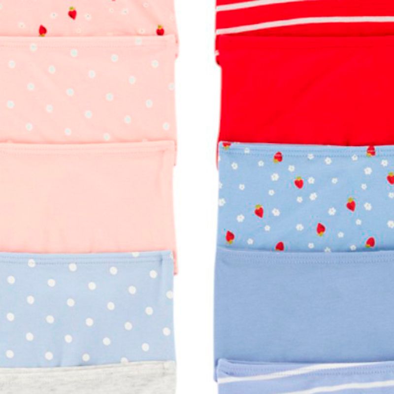 Set de 10 piezas de ropa interior multicolor con estampado para niña ...