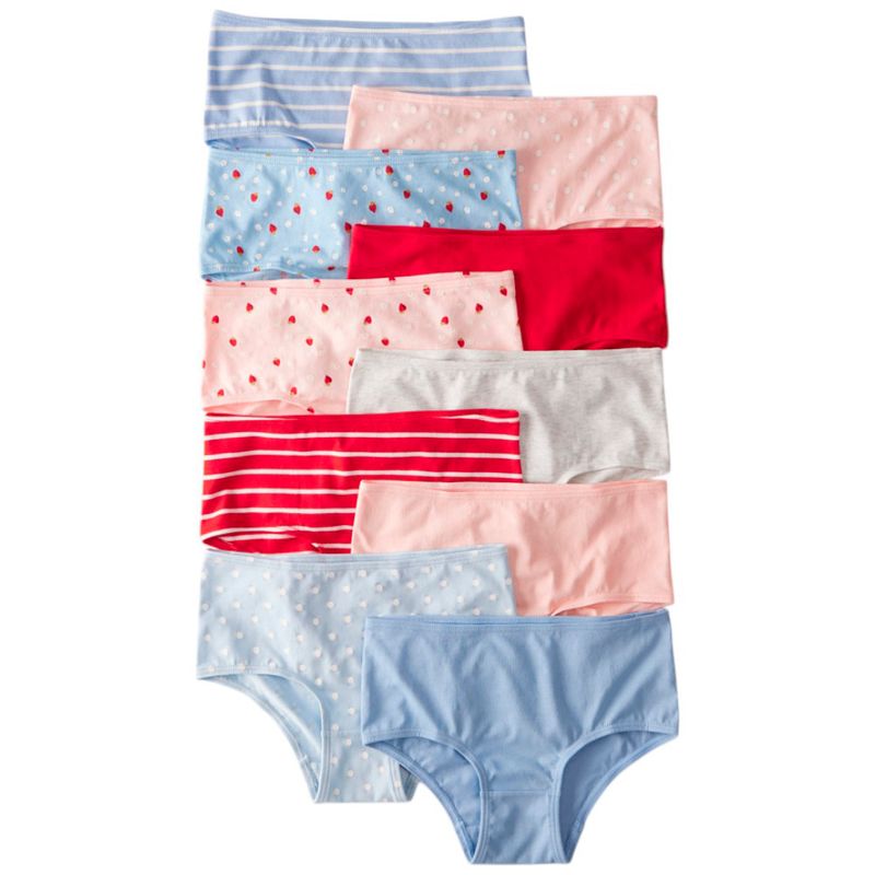 Set de 10 piezas de ropa interior multicolor con estampado para niña ...