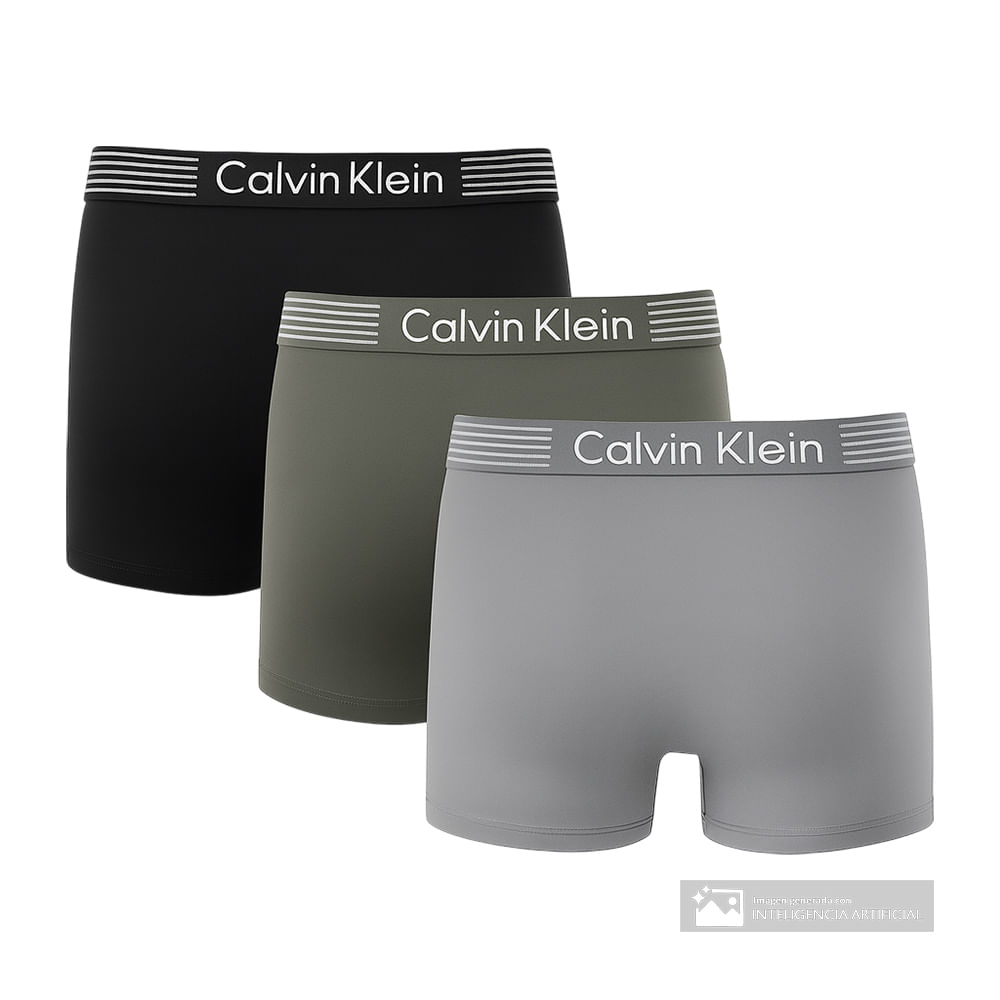 Pack de 3 boxers brief Calvin Klein multicolor sólidos para hombre ...