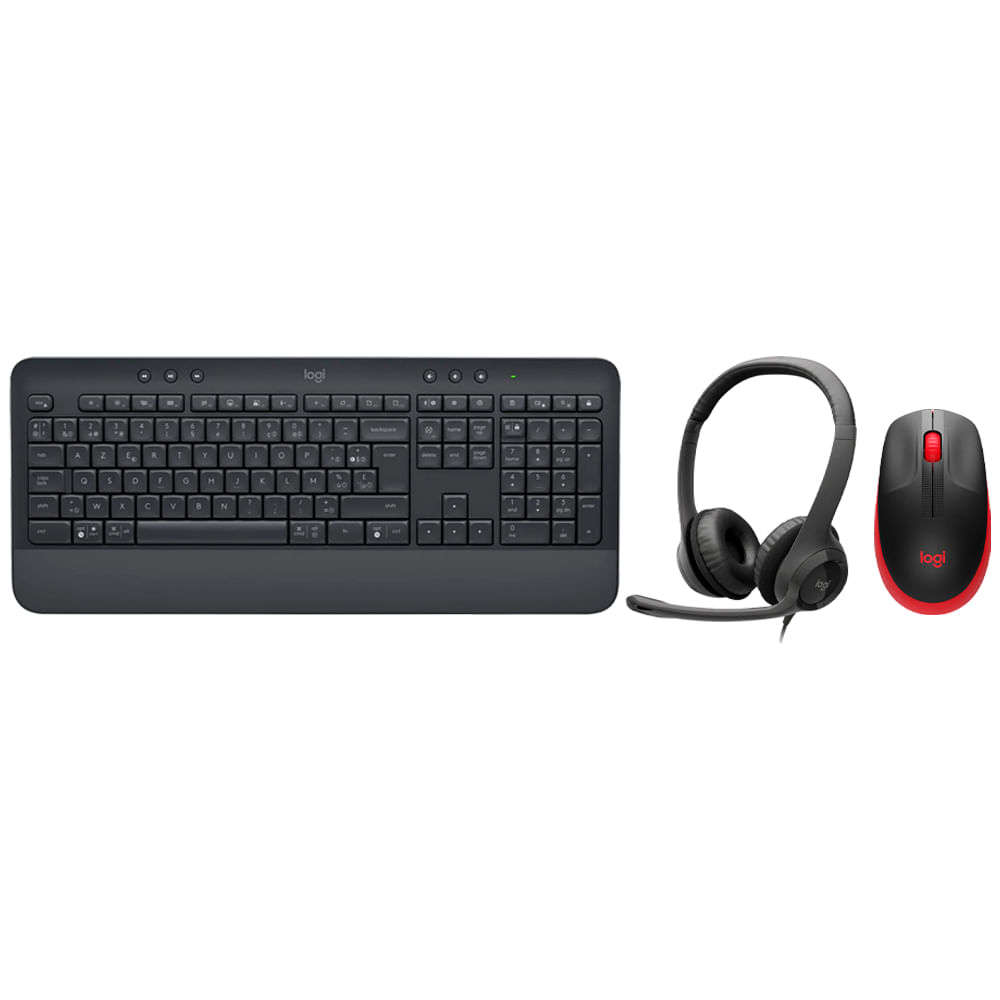 Combo teclado inalámbrico ergonómico Logitech K650 + mouse inalámbrico ...