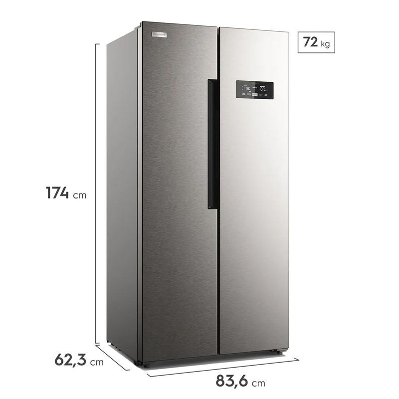 Refrigeradora side by side 453 L (16 PCU) Inverter FRS16F7N5ES ...