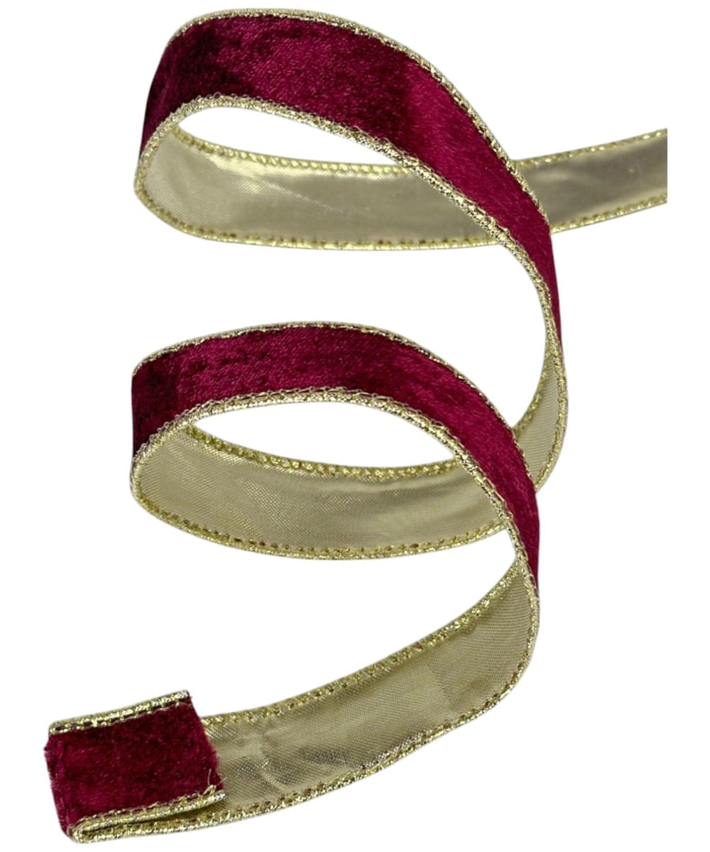 Listón rojo terciopelo burgundy 2.5 x 823 cm - Siman Costa Rica