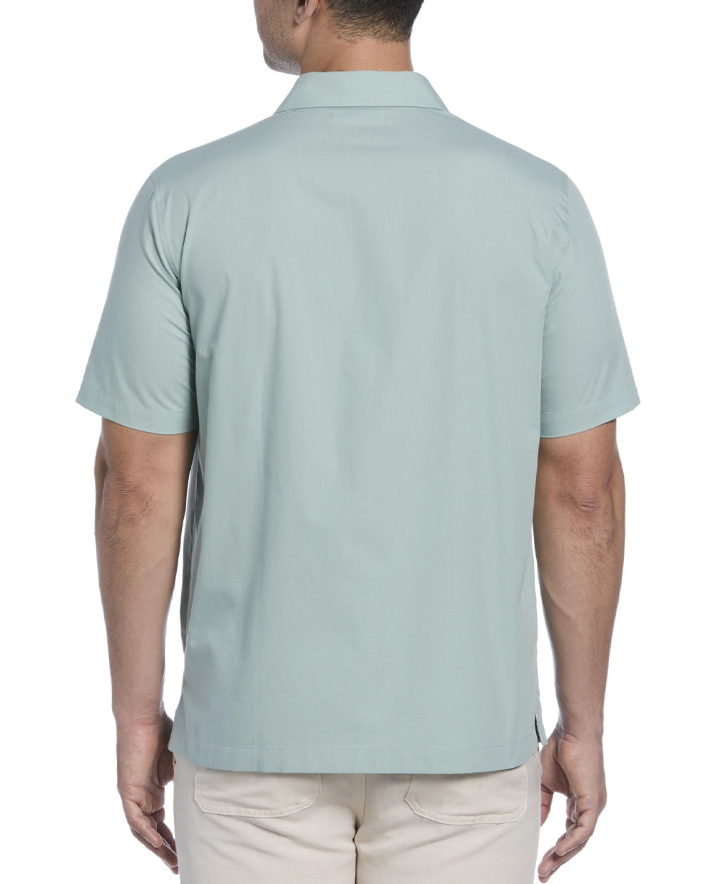 Guayabera Cubavera verde menta con rayas texturizadas para hombre