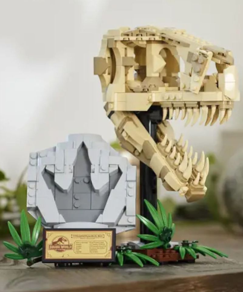 Lego Jurassic World fósiles de dinosaurio cráneo de T-rex 577 piezas ...