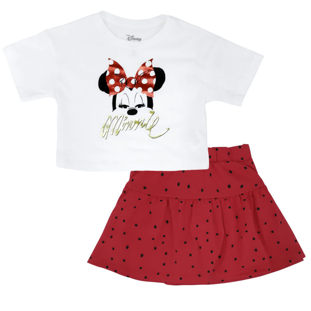 Conjunto de 2 piezas multicolor estampado de Minnie Mouse para niña ...
