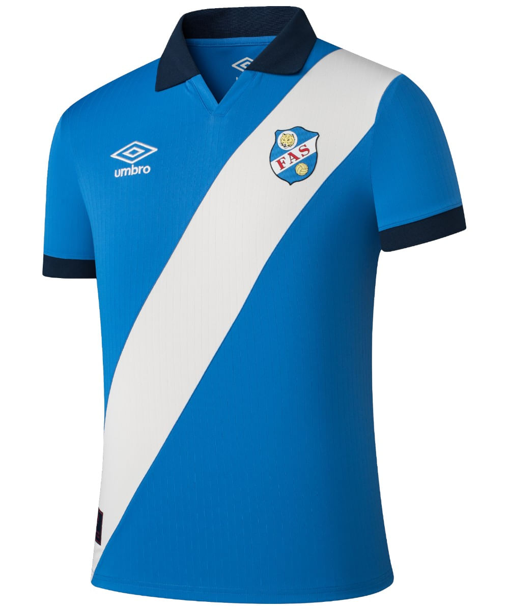 Camisa polo Club Deportivo FAS lifestyle celeste color blocking para ...