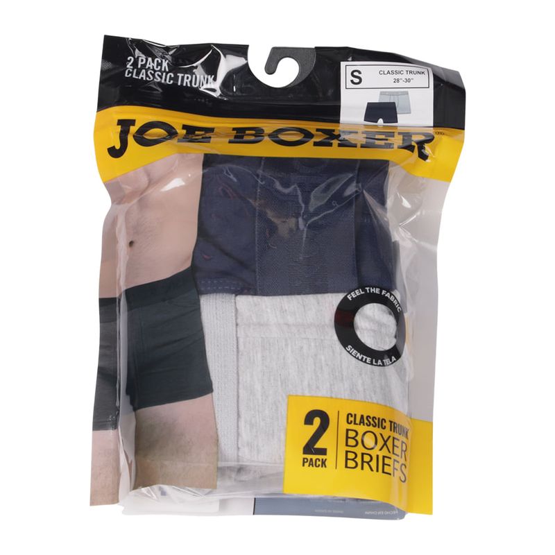 Pack de 2 bóxer trunks Joe Boxer bicolor para hombre - Siman Guatemala