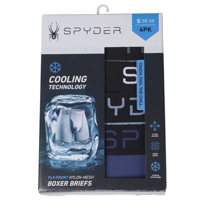 Pack de 4 bóxer briefs Spyder multicolor texturizados para hombre ...