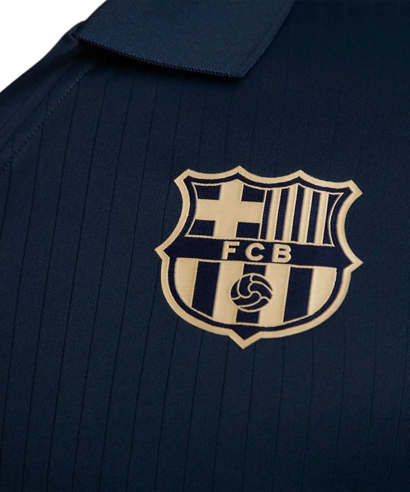 Camisa polo deportiva Fútbol Club Barcelona azul bordada para hombre ...