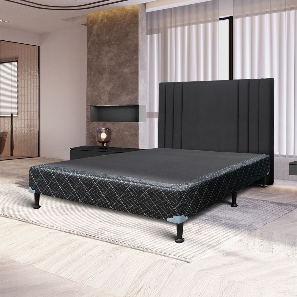 Conjunto de respaldo y base Jiron negro - Siman Costa Rica