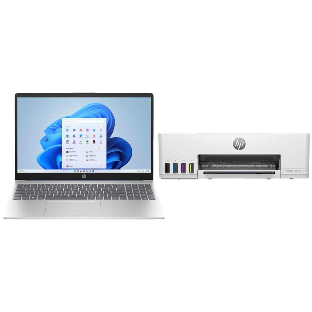 Combo Laptop HP 15" (38.1cm) 15-fd0250la 8GB RAM 256GB ROM+ Impresora ...