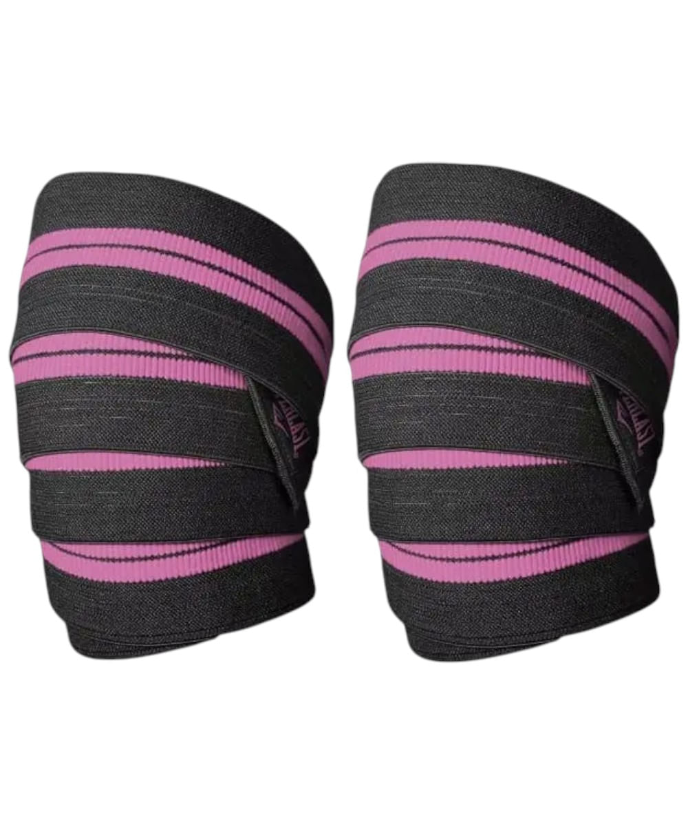 Rodilleras elásticas superior Everlast negro con rosado - Siman Guatemala