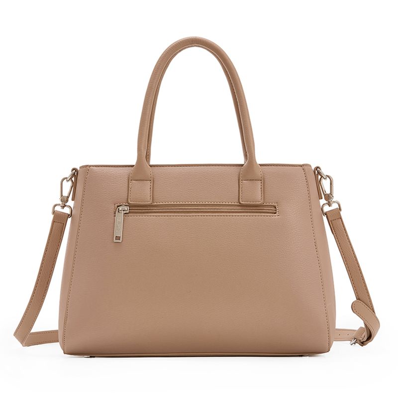 Cartera satchel H&Co Gemma color café para mujer - Siman Guatemala