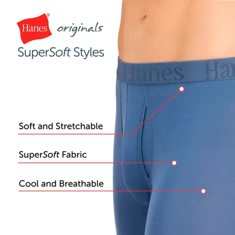 Pack de 3 boxers briefs Hanes negros para hombre - Siman Guatemala