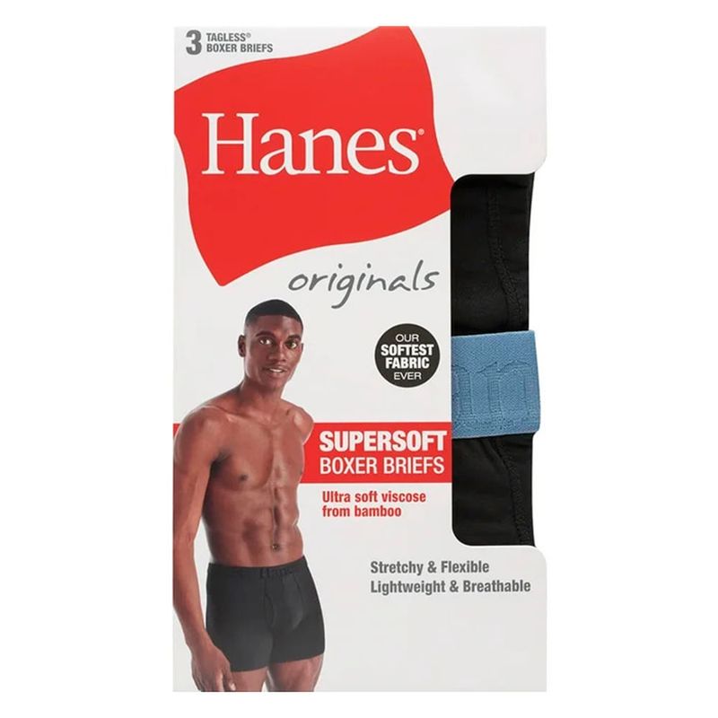 Pack de 3 boxers briefs Hanes negros para hombre - Siman El Salvador