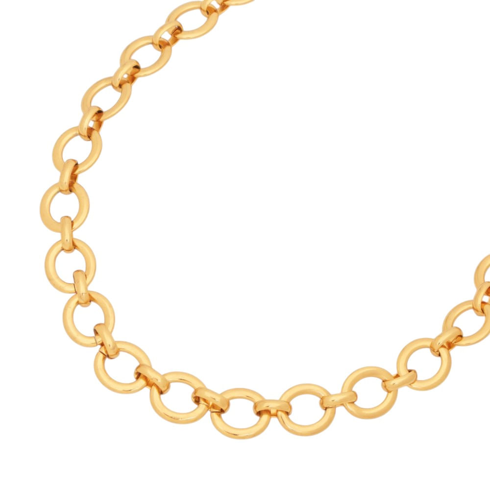 Choker ovalo en baño de oro para mujer - Siman Costa Rica