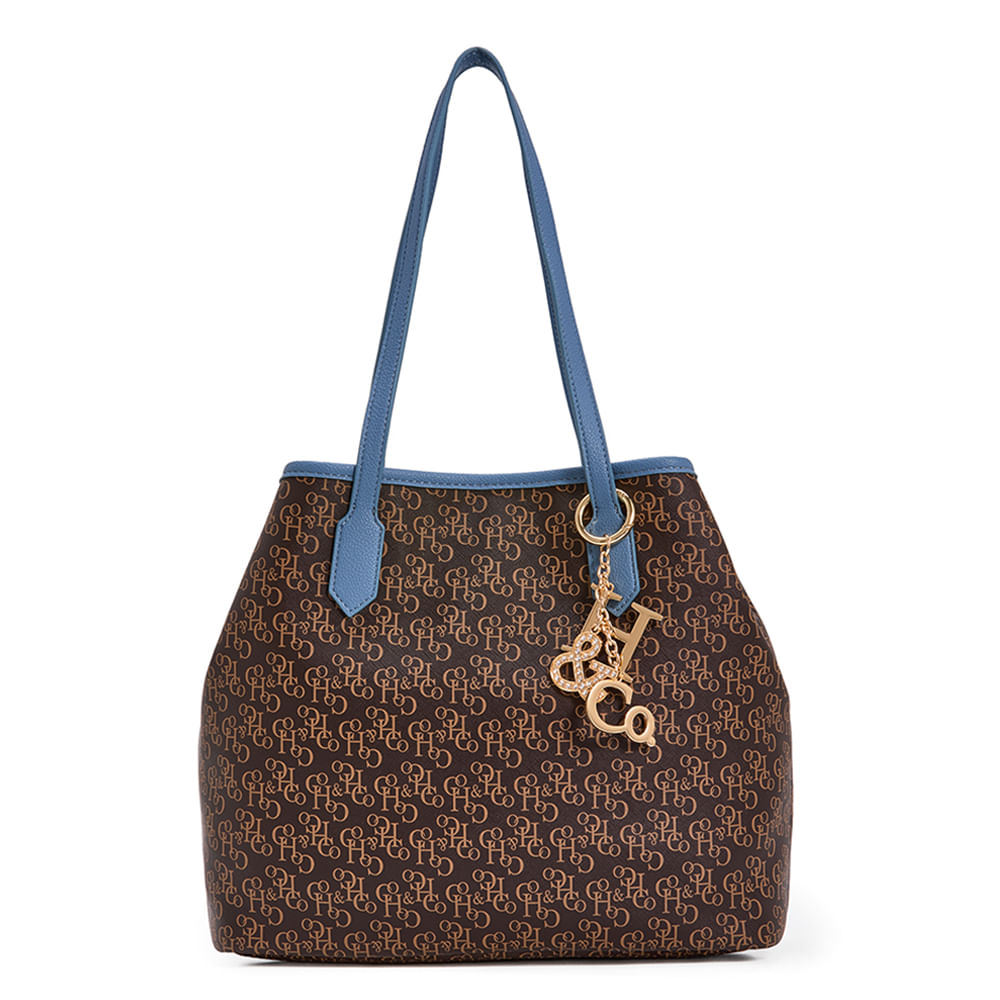 Cartera reversible tote H&Co Avril color azul para mujer - Siman El ...