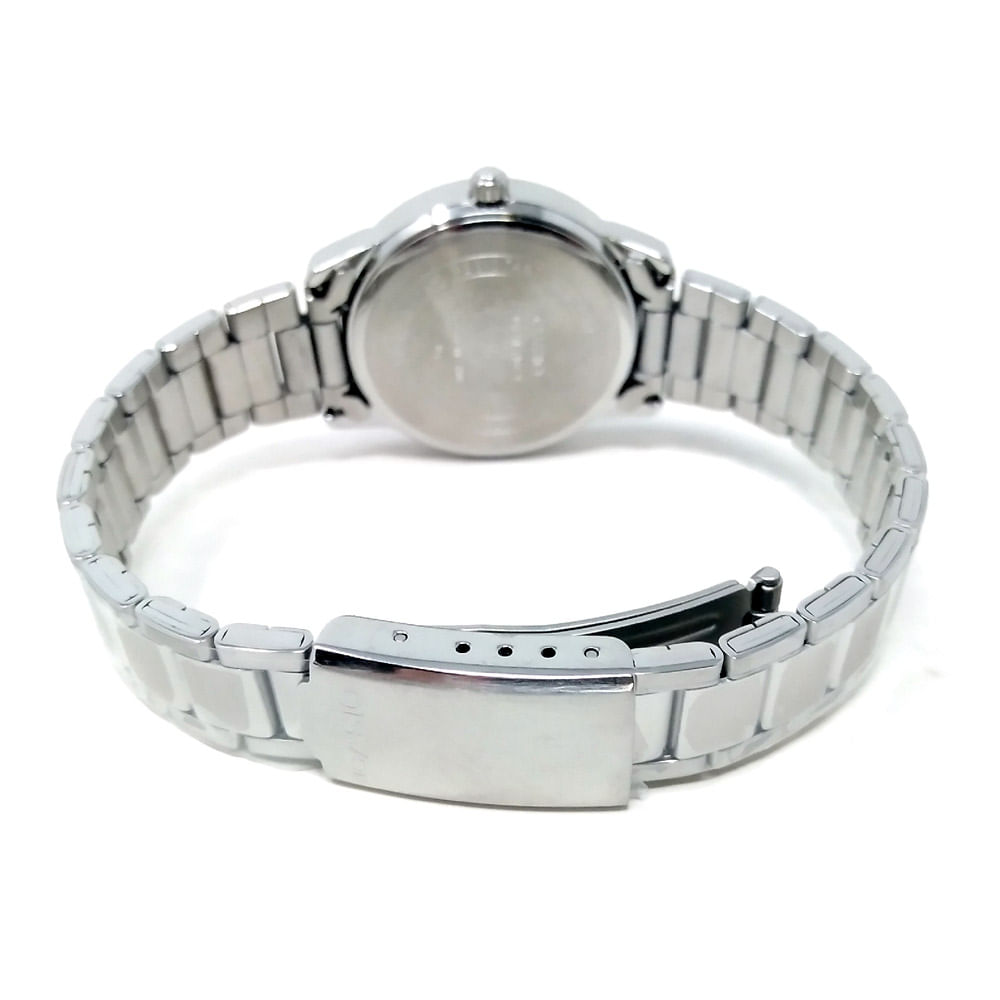 Reloj Casio análogo metálico plateado para mujer - Siman Nicaragua